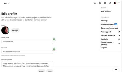 2021 Pinterest Interface Blog From Superwoman Virtual Assistant